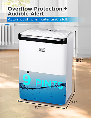 BlackDecker 1000 Sq. Ft. Dehumidifier 15 14 H x 11 W x 7 34 D - Office ...