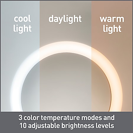 Realspace 6 LED Ring Light With Clip On Monitor Mount Or Tripod Stand ...