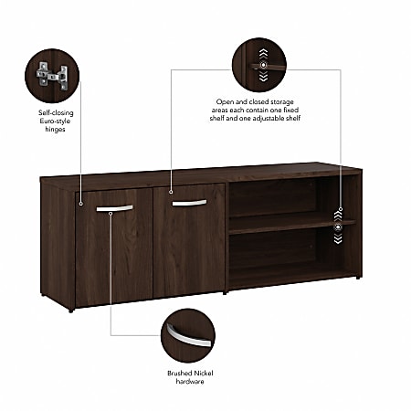 Bush Business Furniture Hybrid Low Storage Cabinet With Doors And ...