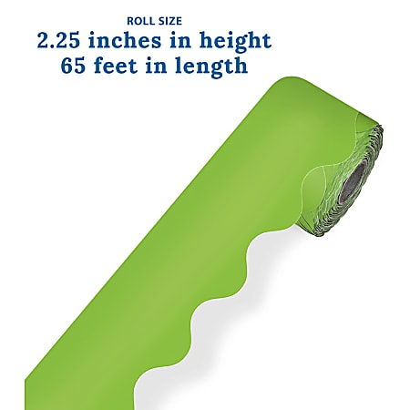 Carson Dellosa Education Rolled Scalloped Borders Lime 65 Per Roll Pack ...