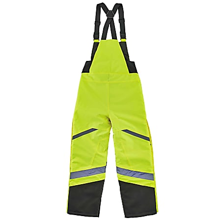 Ergodyne GloWear 8928 Class E Hi Vis Insulated Bib 2X Lime - Office Depot