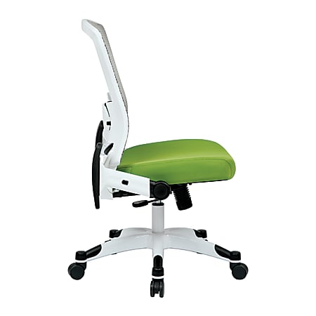 Office Star Space Seating Mesh Mid Back Chair GreenWhite Office Depot