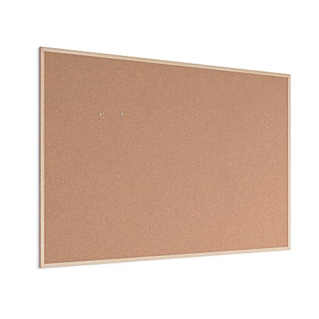 U Brands Cork Bulletin Board 72 X 48 Birch Wood Frame Actual Size 70 X ...