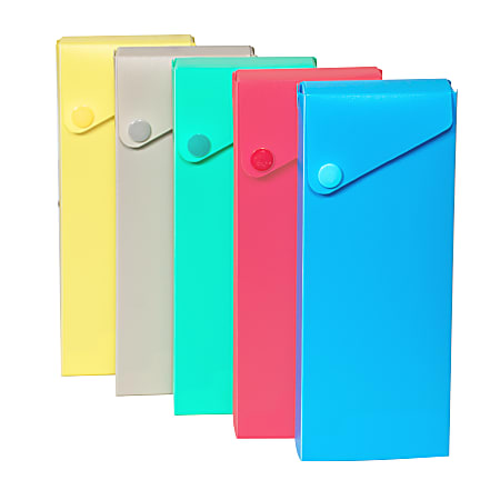 C Line Plastic Storage Boxes 7 12 H x 3 W x 1 D Assorted Colors Pack Of ...