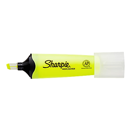 Sharpie Clear View Tank Highlighters Chisel Point Yellow Pack Of 12 ...