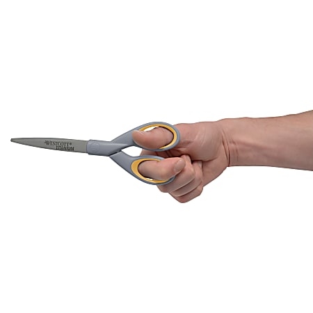 Westcott Titanium Bonded Scissors Pointed GrayYellow Pack Of 2 - Office ...