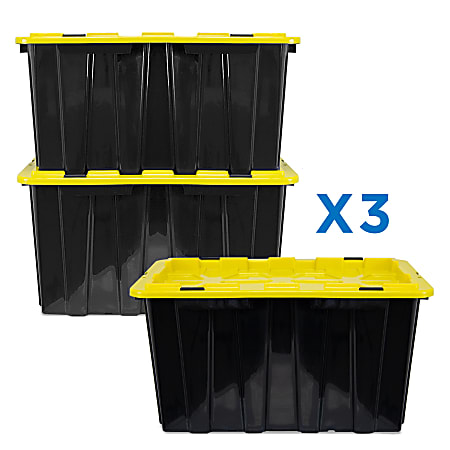 Mount It Work It Heavy Duty Plastic Storage Containers 60 Liters ...