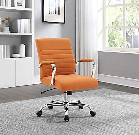 Office Star Ergonomic Fabric Mid Back Office Task Chair Nutmeg - Office ...