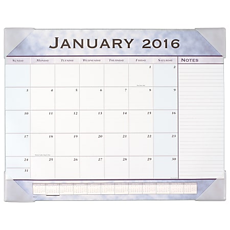 AT A GLANCE Visual Organizer Desk Pad Calendar 22 x 17 30percent ...