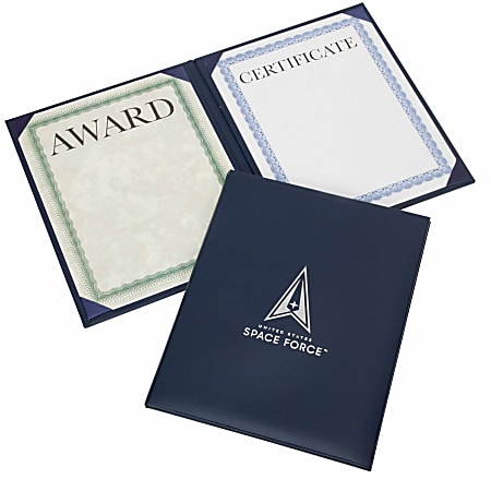 SKILCRAFT Padded Award Certificate Binder with USSF Seal Letter 8 12 x ...