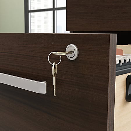 Sauder Affirm 72 W Bowfront Desk With 2 Drawer Mobile Pedestal File ...