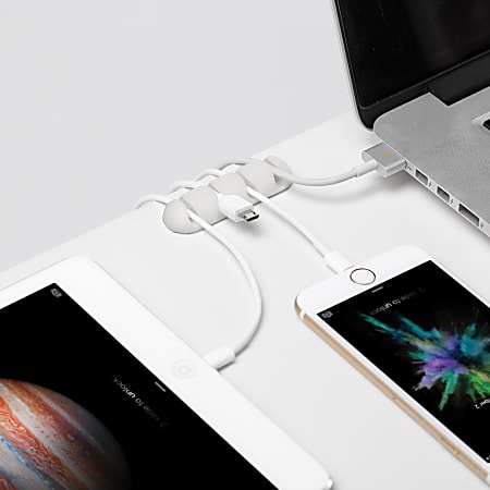 Bluelounge CableDrop Multi Cable Router Clips White Pack Of 2 Clips ...