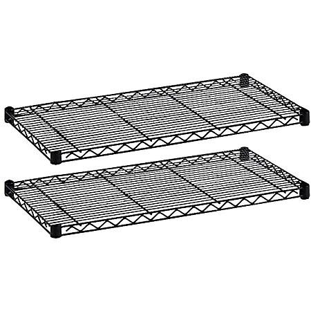 Safco Extra Shelves For Industrial Wire Shelving 36 W x 18 D Black Pack ...
