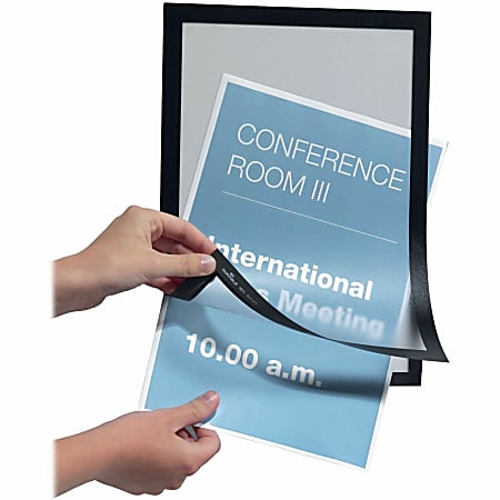 DURABLE DURAFRAME Self Adhesive Magnetic Letter Sign Holder Horizontal ...