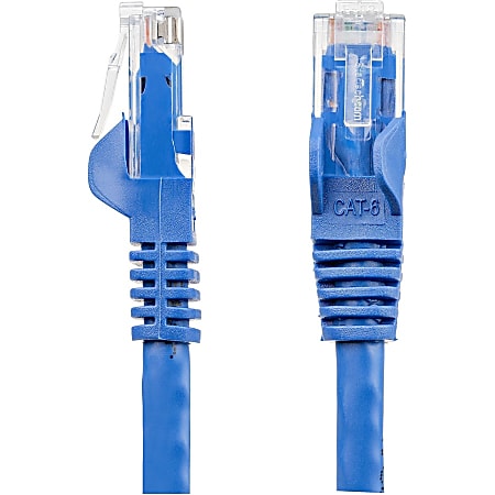 StarTech.com 6in Blue Cat6 Patch Cable with Snagless RJ45 Connectors ...