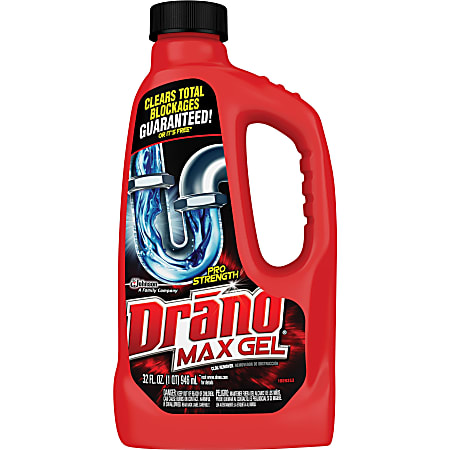 Drano Max Gel Clog Remover 32 Oz Carton Of 12 Bottles - Office Depot