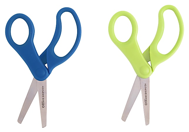 Office Depot Brand Kids Scissors 5 Blunt Tip Assorted Colors Pack Of 12 ...