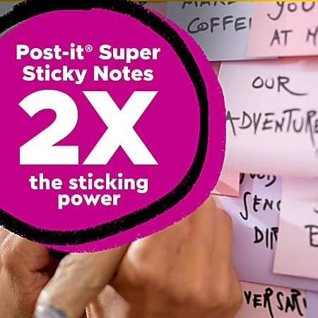 Post it 100percent Recycled Paper Super Sticky Notes 350 Total Notes ...