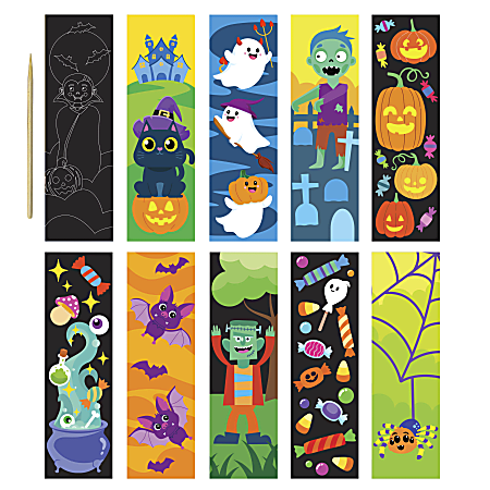 Little Yellow Bicycle Scratch Art Bookmarks Vampire Set Of 11 Pieces ...