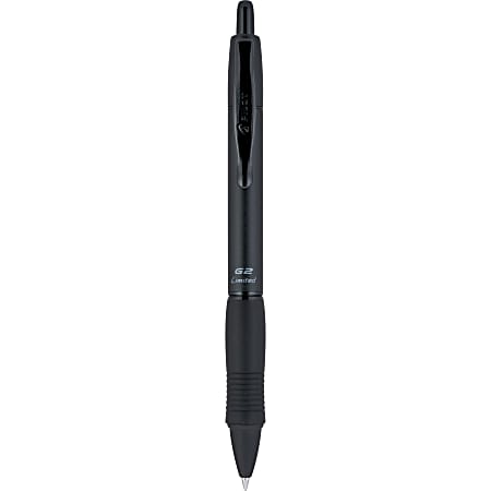 Pilot G2 Limited Gel Pen Fine Point 0.7 mm Matte Black Barrels Black ...