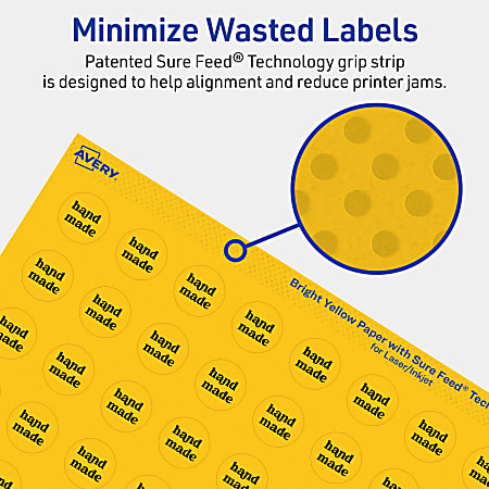 Avery Print To The Edge Labels With Sure Feed Technology And Easy Peel ...