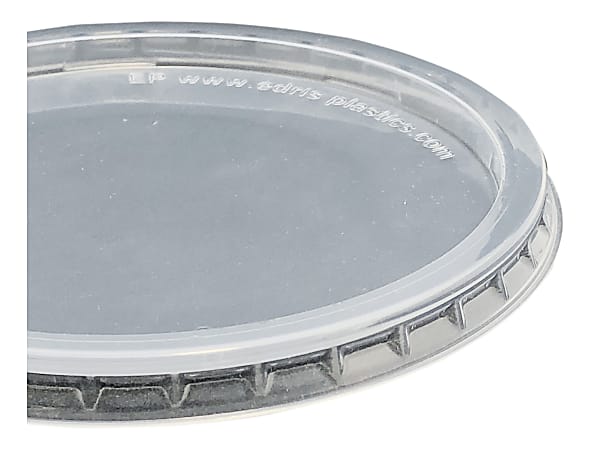 Edris Plastics Flat Deli Lids 8 32 Oz percent0 Lids Per Pack Carton Of ...