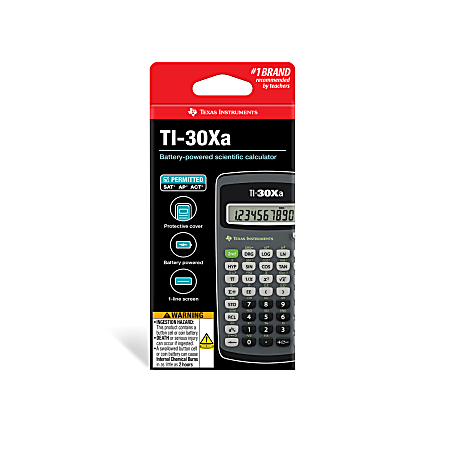 Texas Instruments TI 30Xa Scientific Calculator - Office Depot