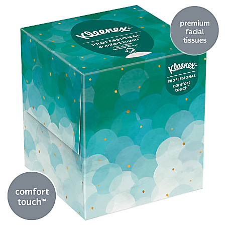 Kleenex Professional Facial Tissue Upright Facial Tissue Cube Boxes for ...