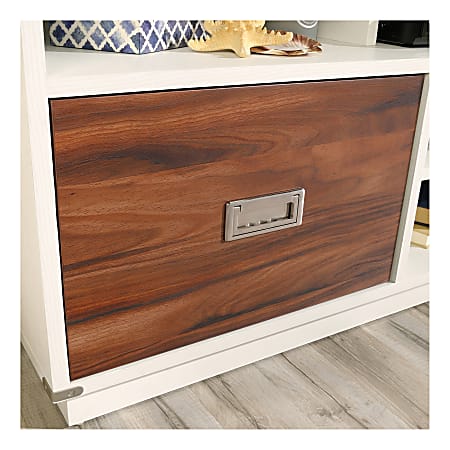 Sauder Vista Key Entertainment Credenza For 60 TVs Pearl OakBlaze ...