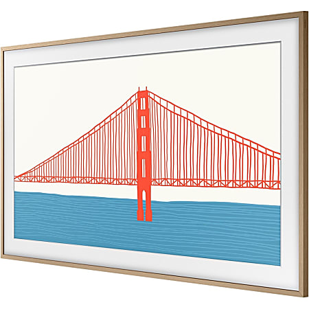 Samsung 2021 43 The Frame Customizable Bezel Modern Teak 38.30 x 22.17 ...