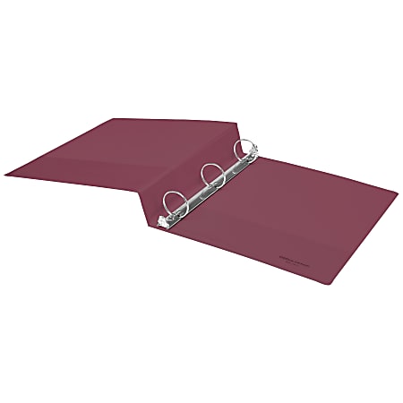 Office Depot 3 Ring Durable View Binder 1 12 Round Ring Berry Plum ...