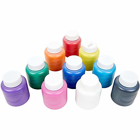 Crayola Washable Kids Paint Set 2 Fl Oz Assorted Colors Set Of 10 Paint ...