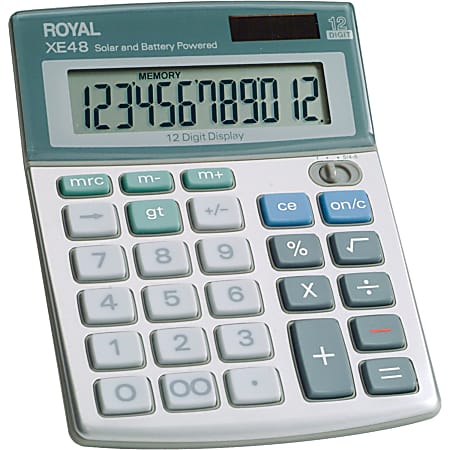 Royal XE 48 Angled Display Calculator - Office Depot