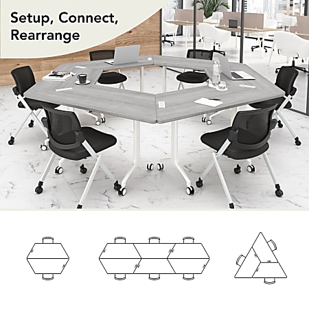 Bush Business Furniture Synergy 60 inch Trapezoid Modular Office ...