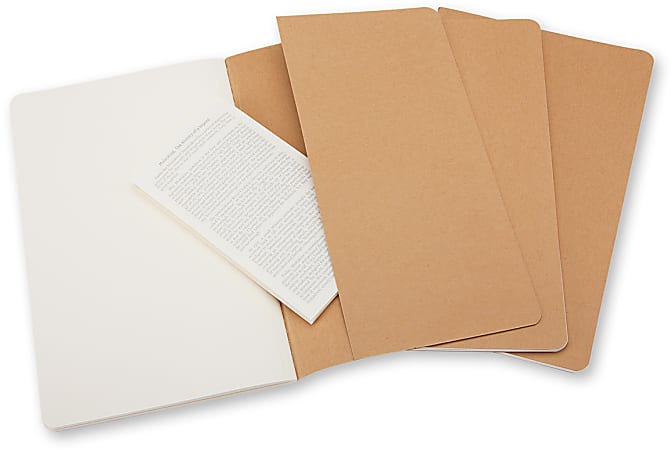 Moleskine Cahier Journals 3 12 x 5 12 Plain 64 Pages 32 Sheets Kraft ...