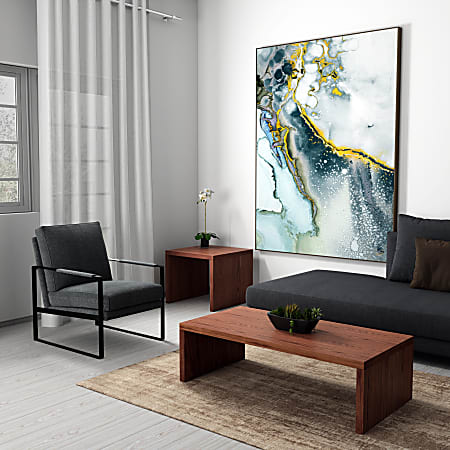 Eurostyle Abby Coffee Table 14 H x 47 W x 23 12 D Walnut - Office Depot