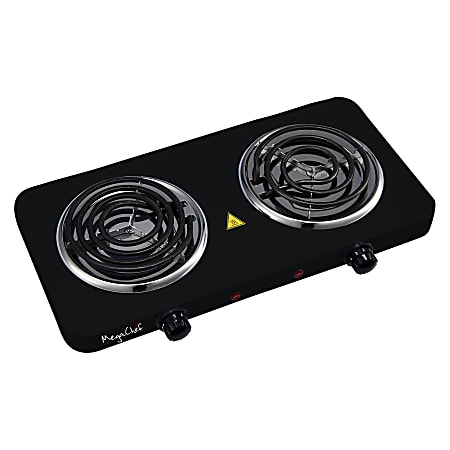 MegaChef Dual Coil Burner Electric Buffet Cooktop Range 2 H x 17 W x 9 ...