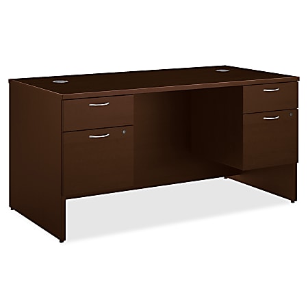 HON 101 Series Laminate Double Pedestal Desk 60 Mocha - Office Depot