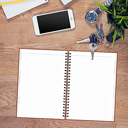 Blue Sky ASMBLD Notes Planner 5 34 x 8 12 Tan Undated 138996 - Office Depot