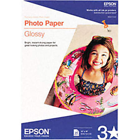 Epson Glossy Photo Paper 13 x 19 Pack Of 20 Sheets - Office Depot