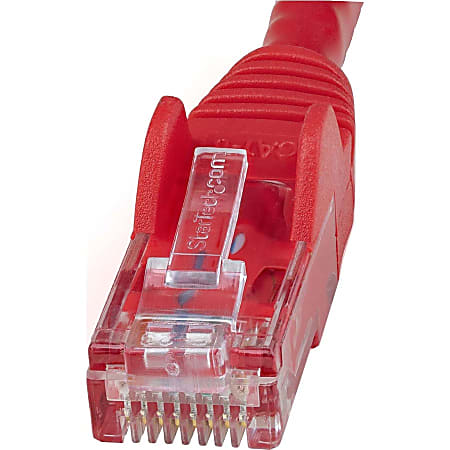 StarTech.com 25ft CAT6 Ethernet Cable Red Snagless Gigabit CAT 6 Wire ...