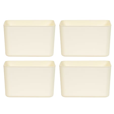 Iris Nestable storage Organizer Bin Large Set of 4 - Office Depot