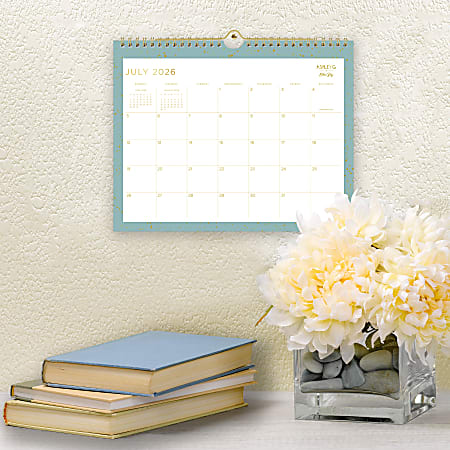 Wall Calendar AG Splatter Dot Jade 11x8.75 AY26 27 Monthly Safety ...