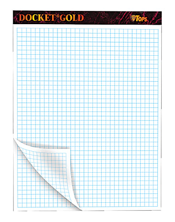 TOPS Double Docket Gold Writing Pad 8 12 x 11 QuadNarrow Ruled 160 ...