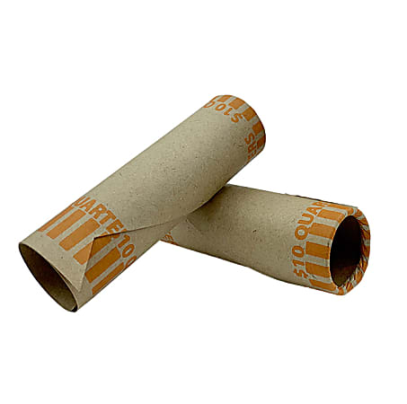 PAP R Tubular Coin Wrappers Total 10 in 40 Coins of 25 Denomination ...