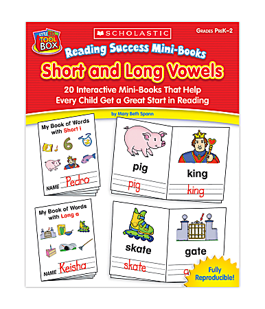 Scholastic ShortLong Vowel Mini Book - Office Depot