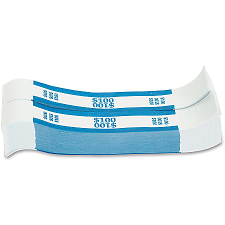 Pap R Currency Straps Blue 100 Pack Of 1000 - Office Depot