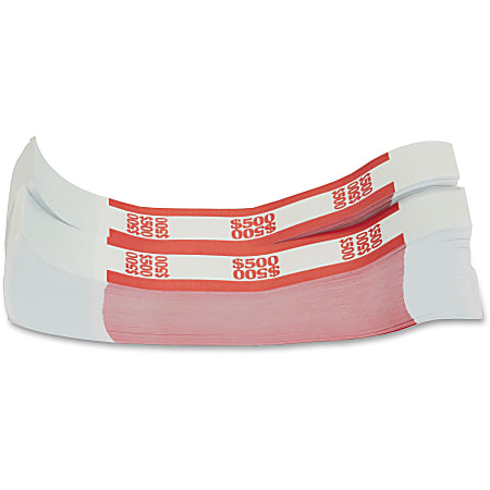PAP R Currency Straps Red 500 Pack Of 1000 - Office Depot