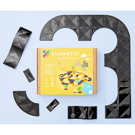 Connetix Magnetic Tiles Ramps Intersections Pack 16 Pieces - Office Depot