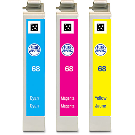 Epson 68 DuraBrite Cyan Magenta Yellow High Yield Ink Cartridges Pack ...